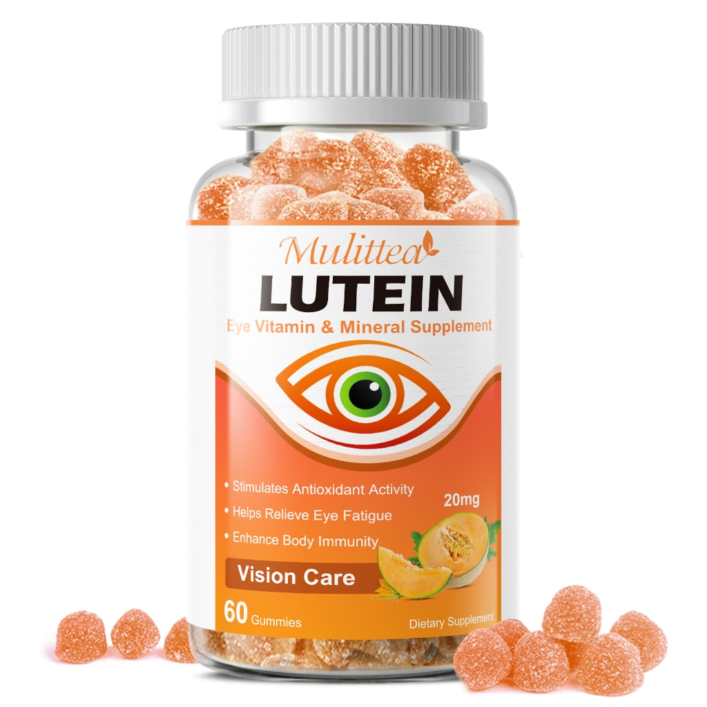 Mulittea Lutein Gummies Eye Vitamin & Mineral Supplement Stimulates ...