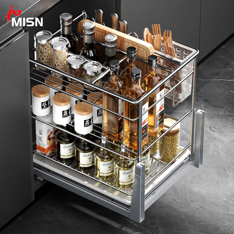 MISN Pull Out Basket Pull Out Condiments Rack Pull Out Tray Kitchen ...