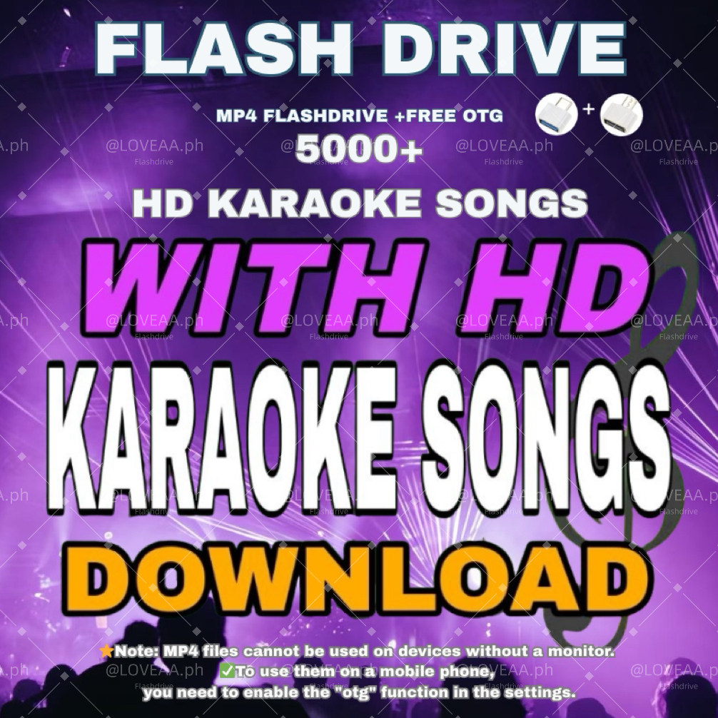 USB FLASHDRIVE WITH KARAOKE 5000 SONGS WITH FREE OTG ADAPTER | Shopee ...