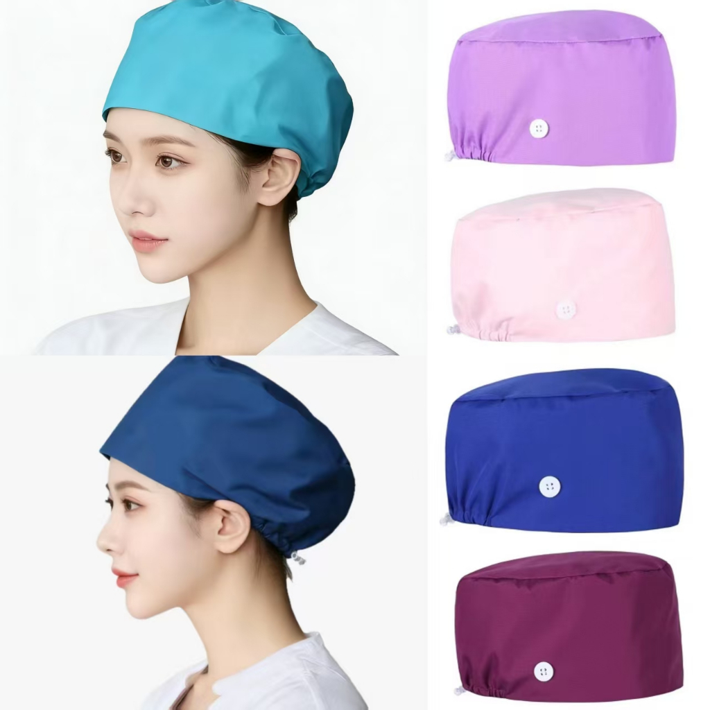 Doctor surgical cap nurse round cap cloth cap female breathable ...