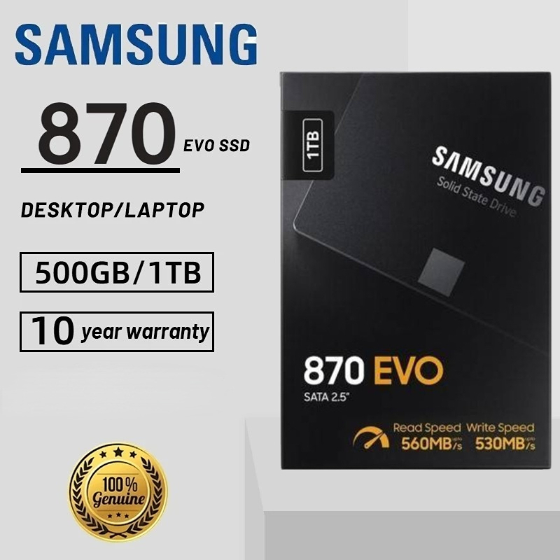 SAMSUNG SSD 870 EVO 500GB 1TB Internal Solid State Disk Hard Drive ...