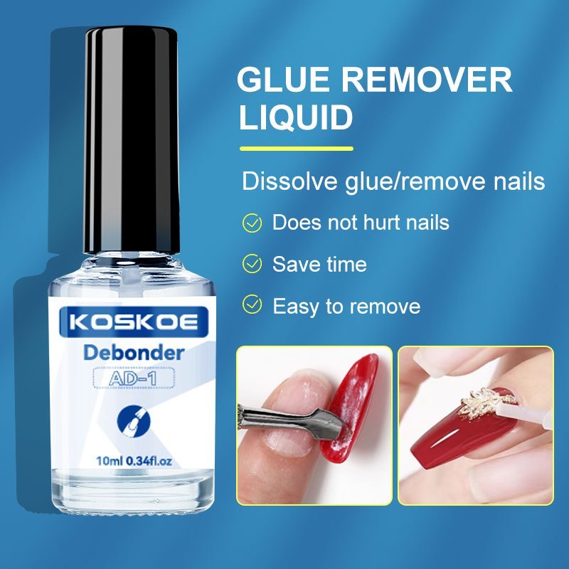 KOSKOE 10ml Nail Debonder Glue For Removeing False Nails and ...