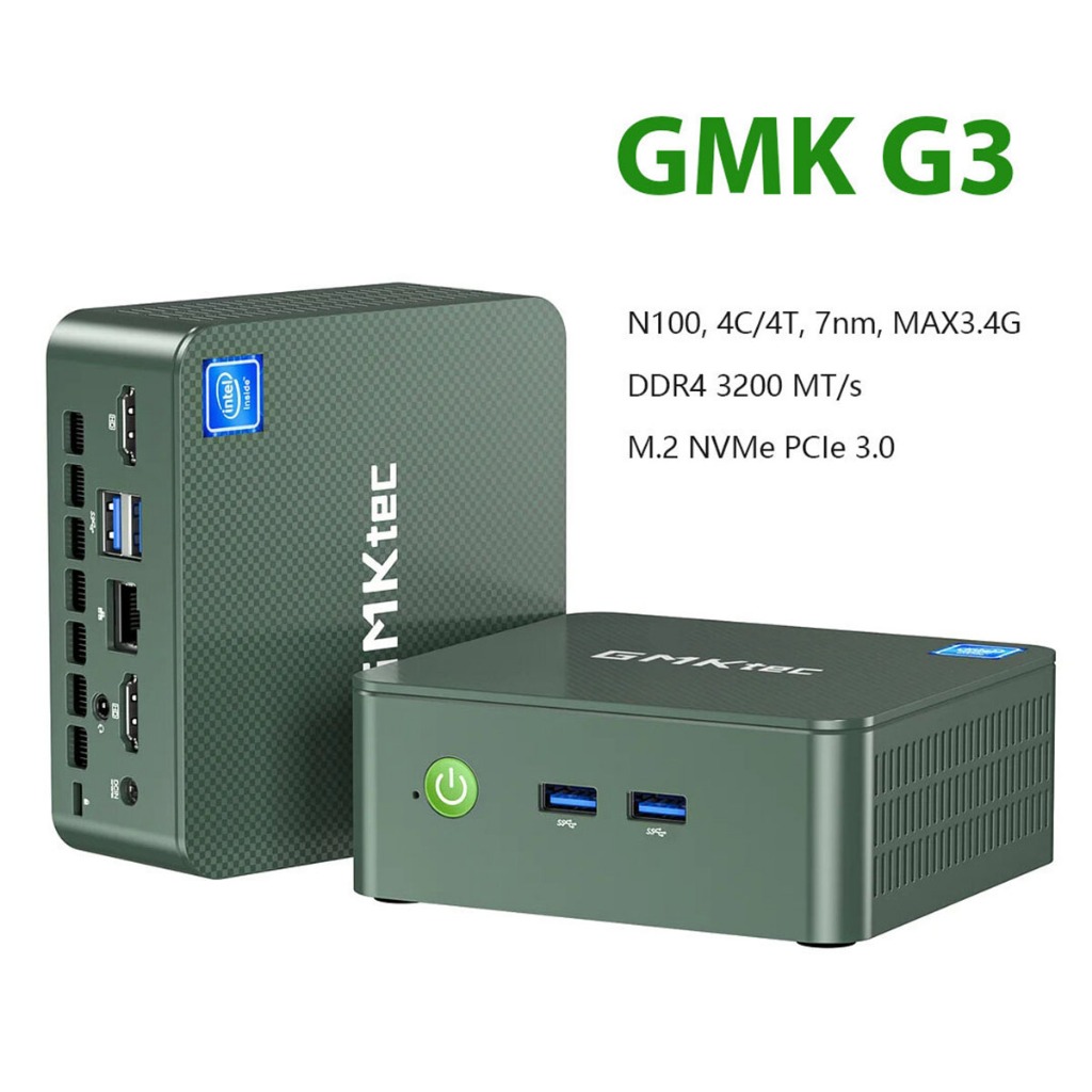 GMKtec Mini PC G3 Intel Alder Lake N100 DDR4 Ram PCIe3.0 NVME SSD Wifi6 ...