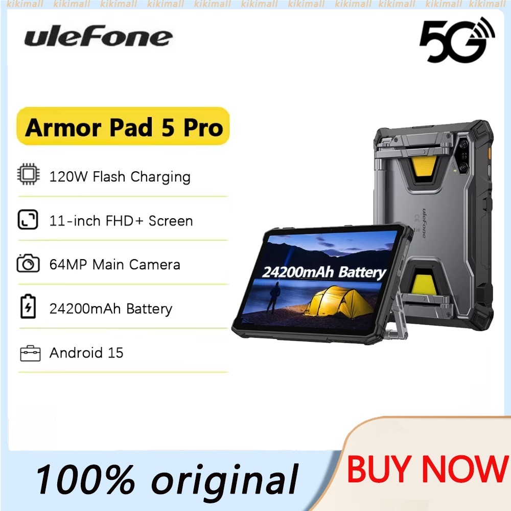 Ulefone Armor Pad 5 Pro 5G Rugged Tablet 24200 mAh Android 15 12GB+20GB ...