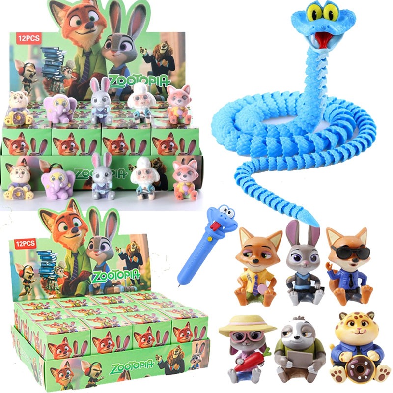 3D Printed Gary Snake Zootopia 2 Action Figure 6pcs/set Judy Nick ...