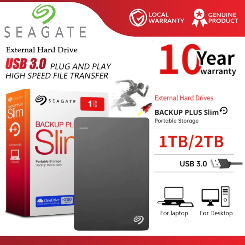 Seagate 1TB 2TB External Hard Drive External Hard Disk Suitable for PC ...