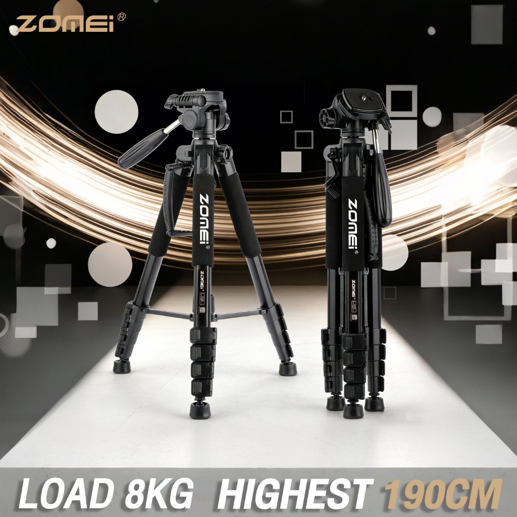 Zomei tripod Q188 Camera tripod Aluminum Alloy Tripod with 3-Way Pan ...