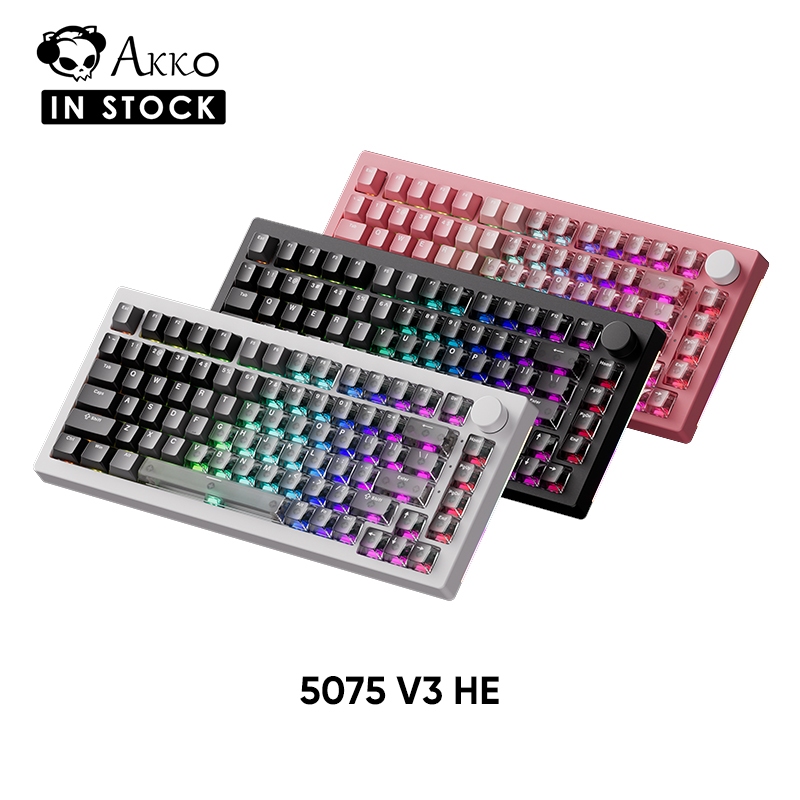 Akko 5075 V3 HE 75% Layout Magnetic Keyboard with RT0.005mm 8K RGB game ...