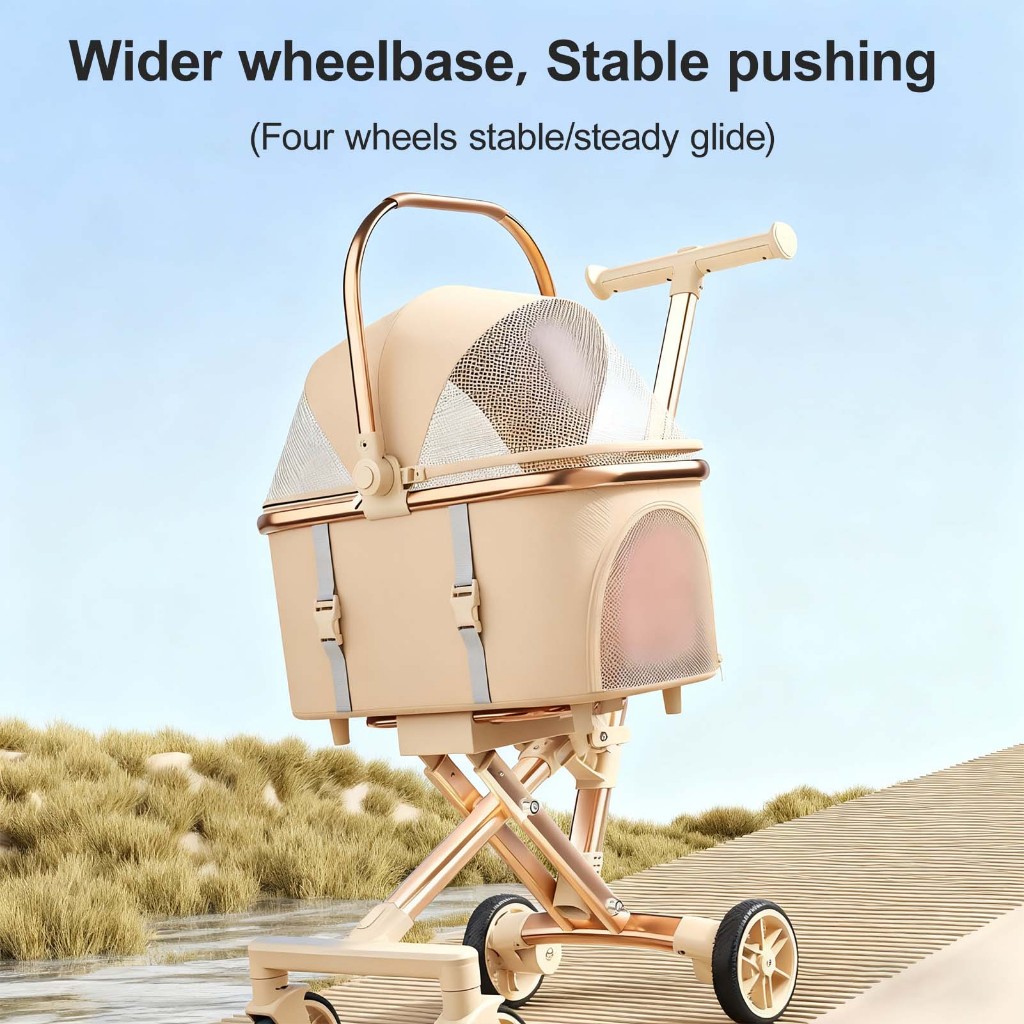 Sari Pet Stroller Cat Dog Stroller Outdoor Travel Lightweight ...
