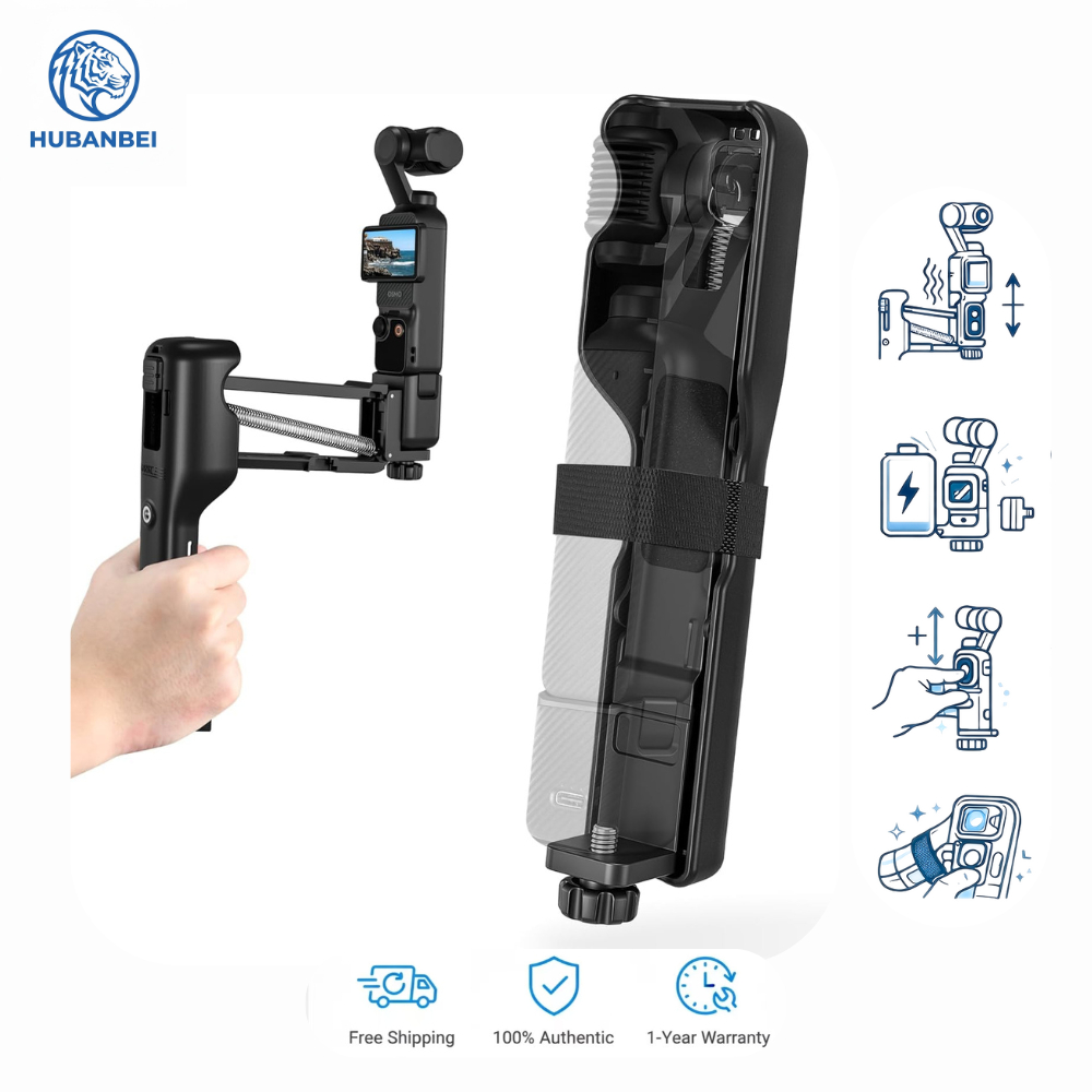 Anti-Shake Handle Grip + Protective Case for DJI Osmo Pocket 3 ...