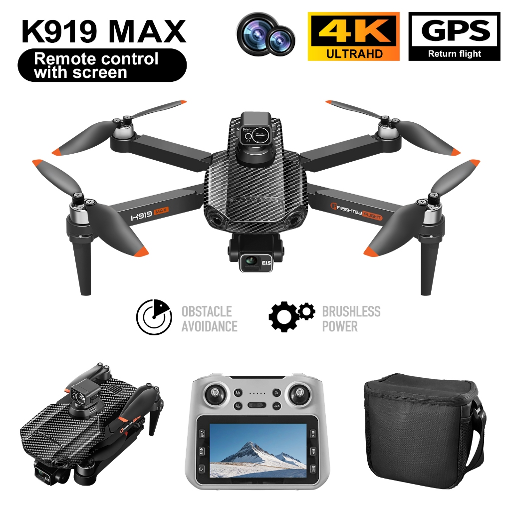 K919 MAX GPS Drone Professional 4K HD Camera 3-Axis Gimbal Obstacle ...