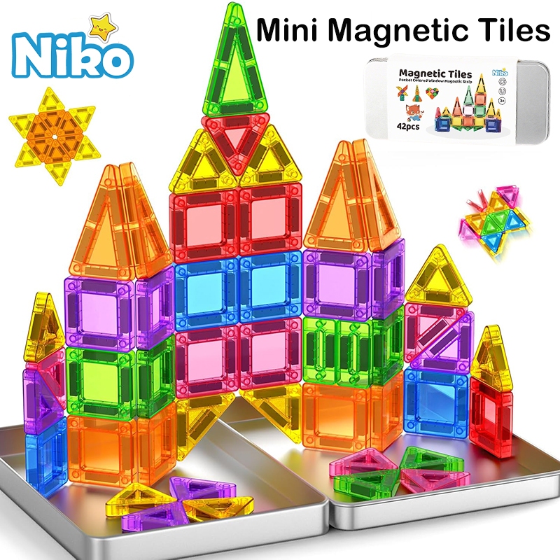 NIKO Mini Magnetic Tiles Magnetic Building Blocks Magnetic Stick Toys ...