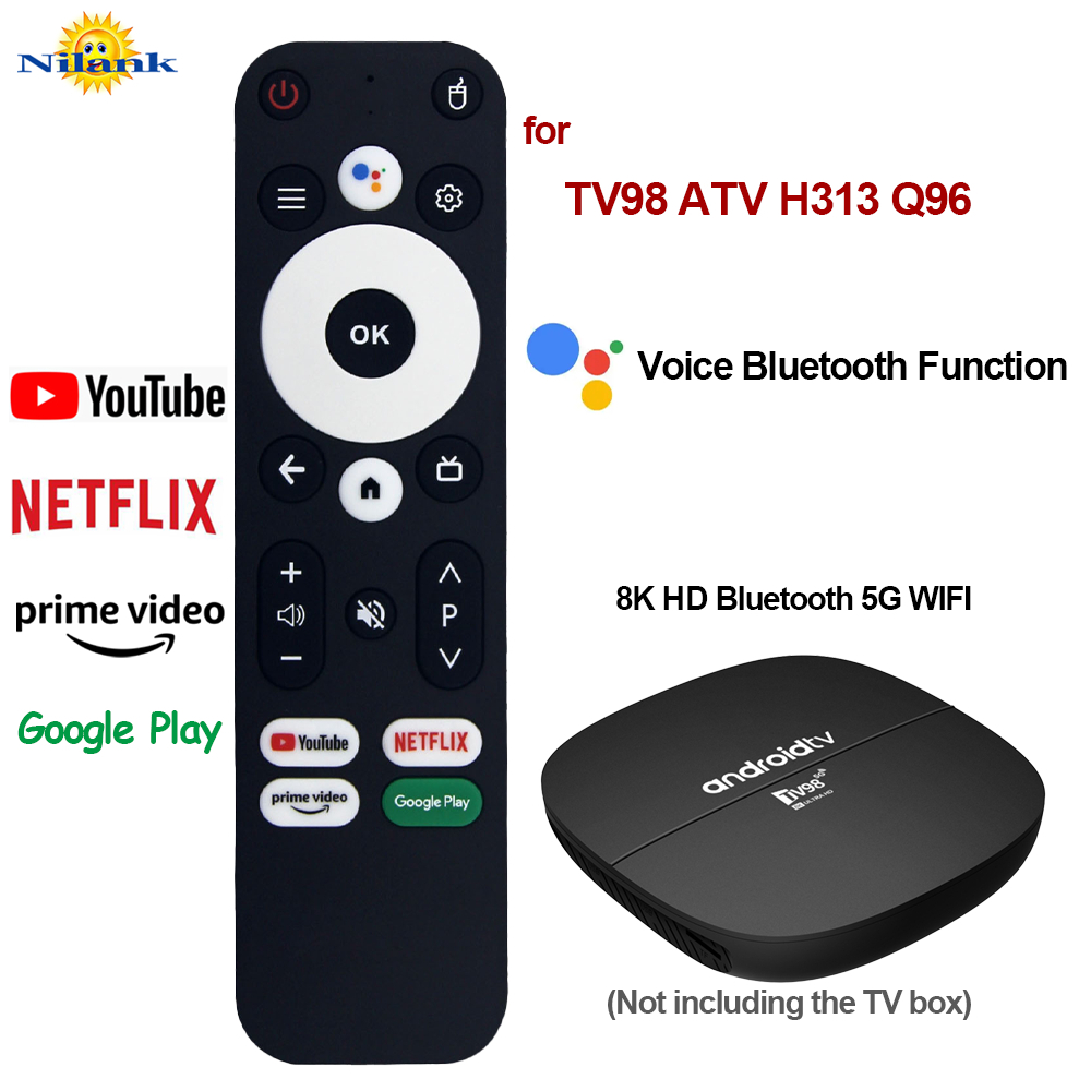 NiLANK use for MECOOL ONN TV Box Remote Control Support Voice Bluetooth ...