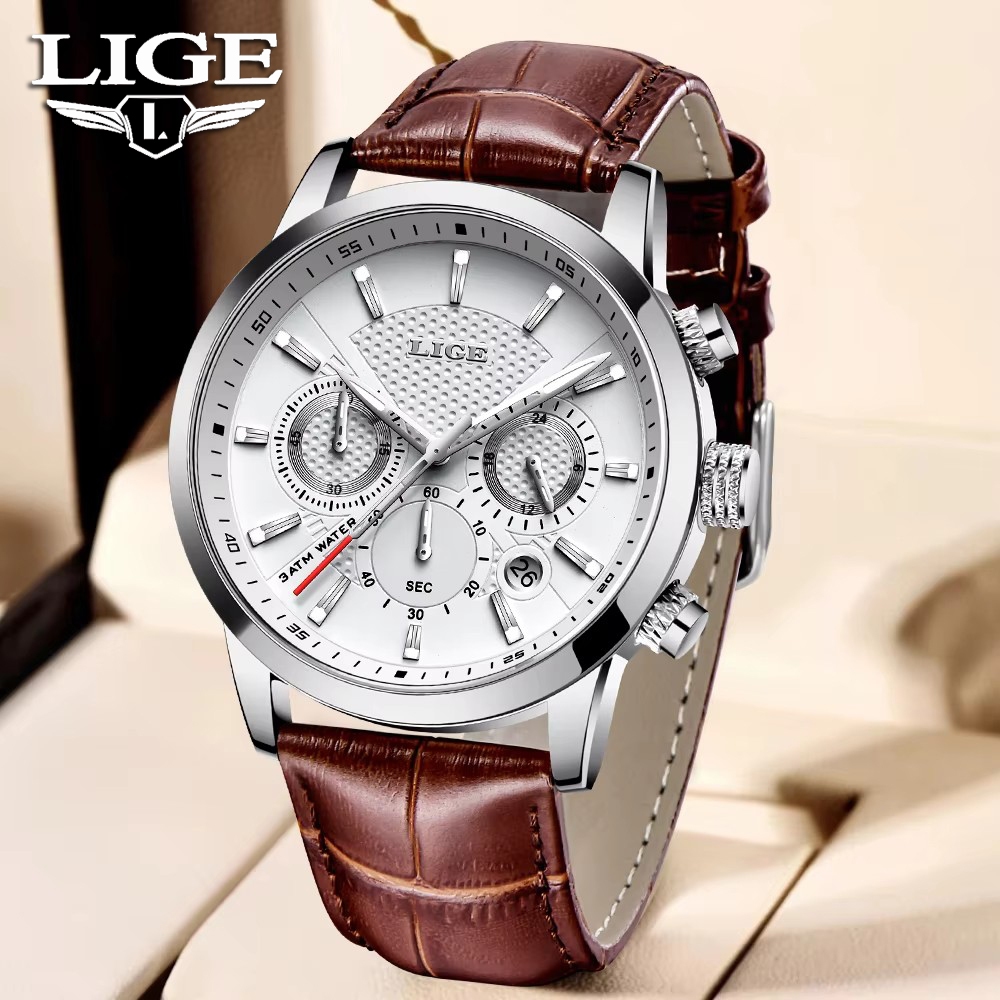 LIGE Official Watch Waterproof Relo Date Chronograph Men Luminous ...