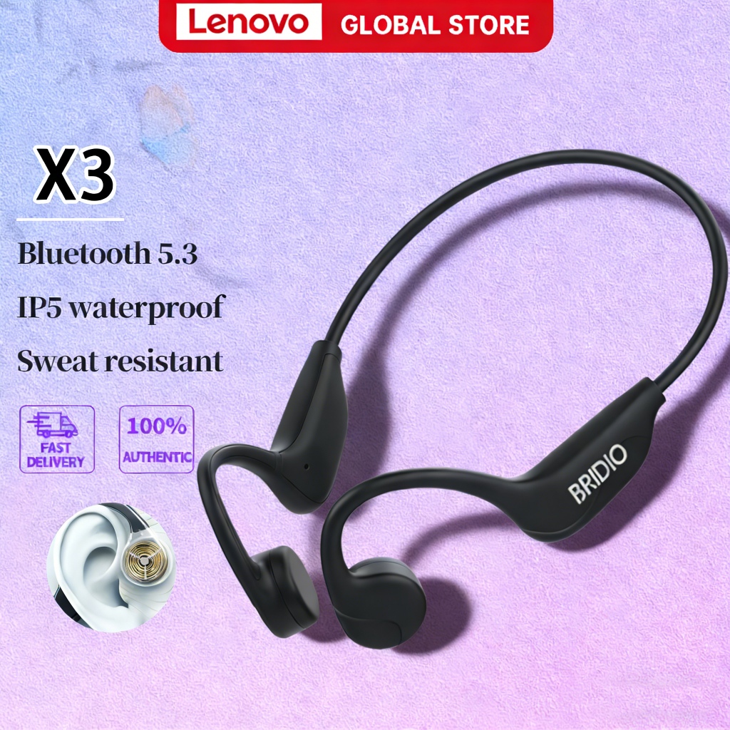 Bridio X3 Bone Conduction Bluetooth Headphones Non-in-ear Earphone With ...