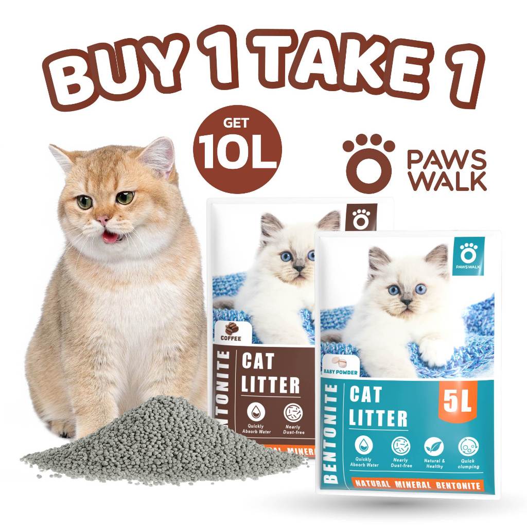 10L/5L Bentonite Cat Litter Food Grade High Absorption Odor Control ...