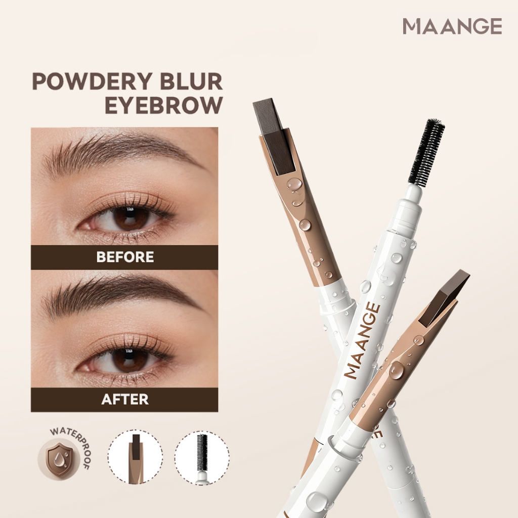 MAANGE Double Head Eyebrow Pencil 3D Sculpting Brow Pencil - Waterproof ...