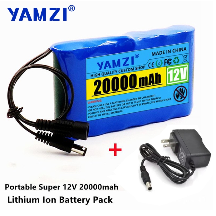 ALEAIVY/YAMZI Portable 12V Battery Pack, 12V 20000mah Lithium Battery ...