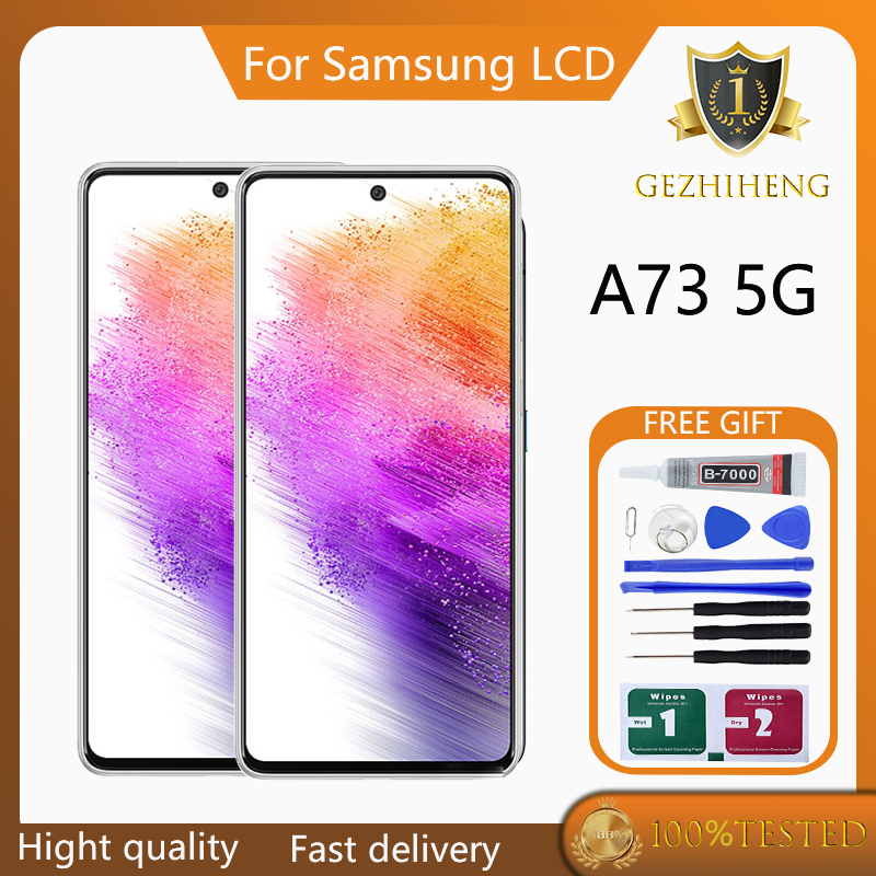 Original AMOLED For Samsung Galaxy A73 5G LCD Display Touch Screen With ...