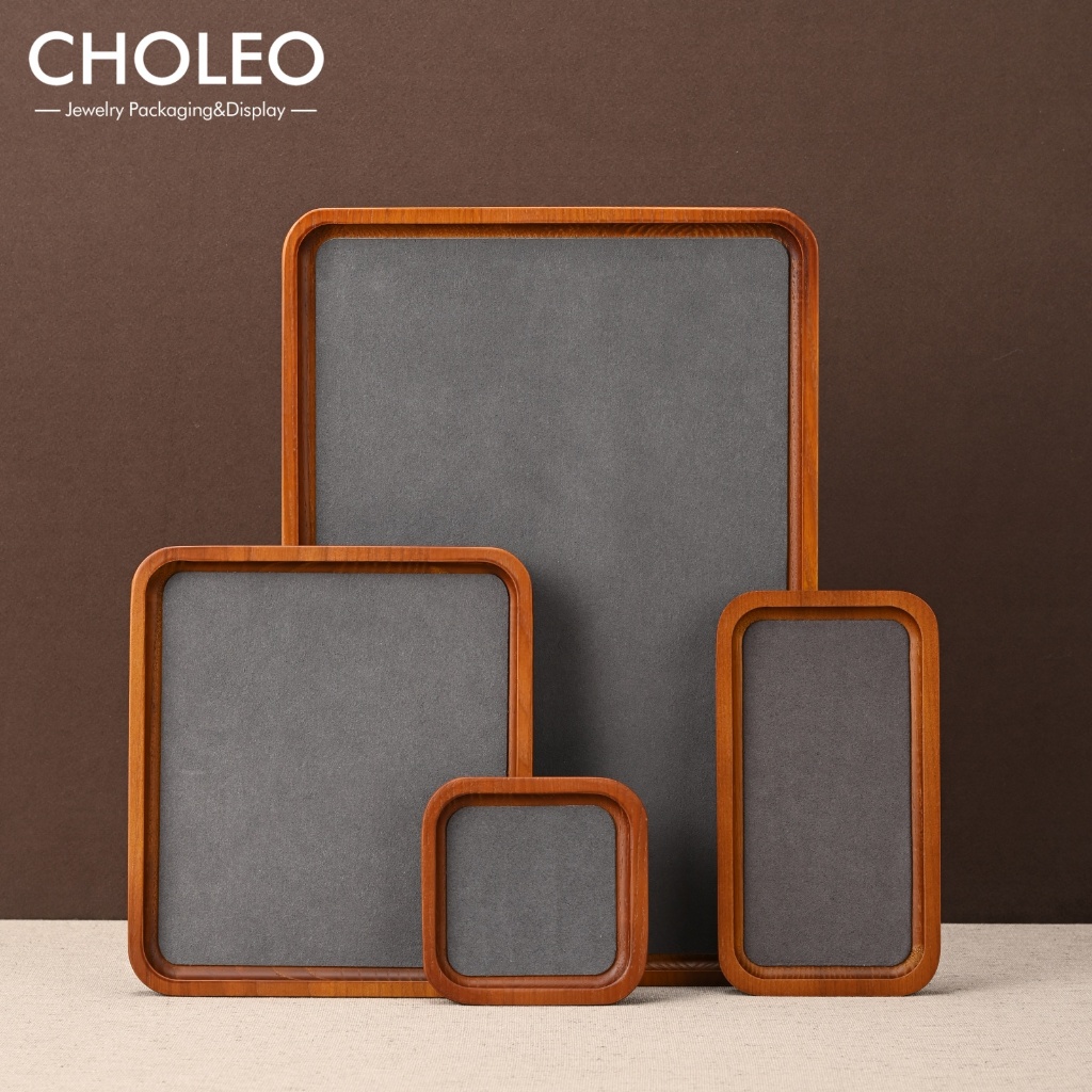 Solid Wood Rounded Corner Display Tray Multi-Purpose Viewing Tray ...