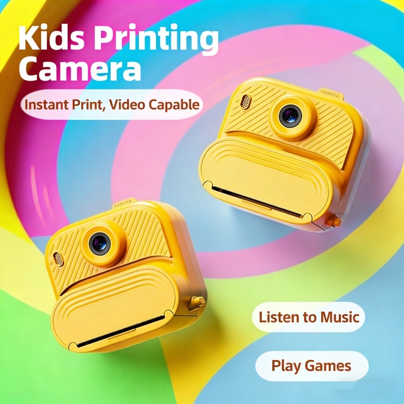DIY Instant Print Camera 48MP Toddler Camera Instantanea 1080P HD Kids ...