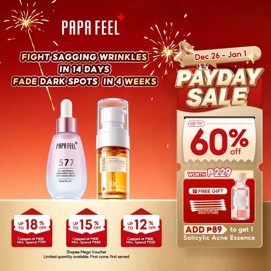 PAPA FEEL 3X Retinol + 577 Dark Spot Serum Duo | Anti-Aging ...