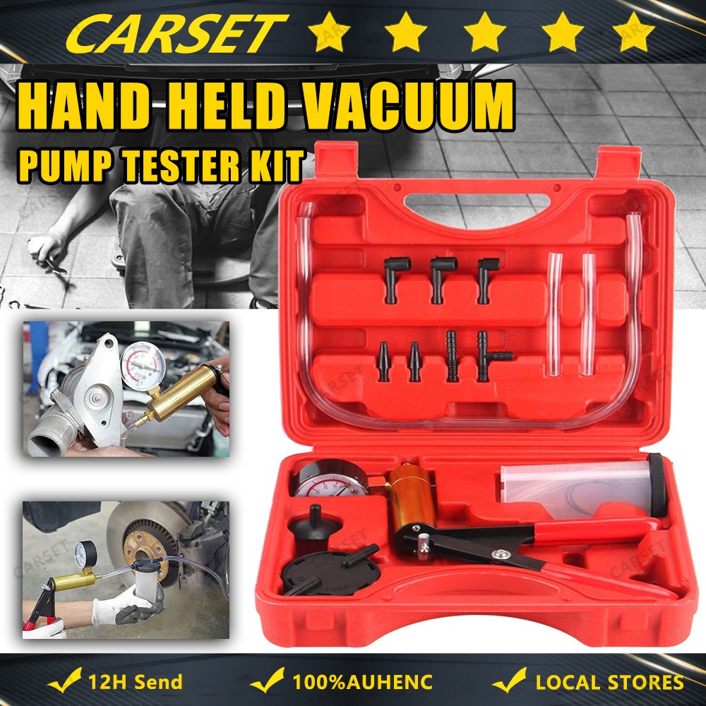 2 in 1 Car Brake Bleeder Vacuum Pump Kit – Handheld Tester & Fluid Tool ...