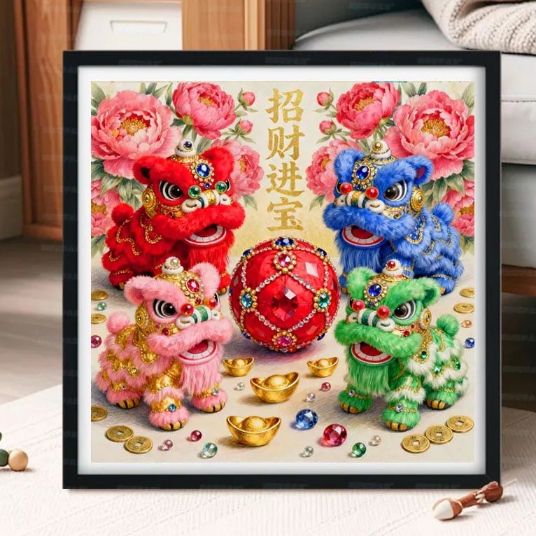 Qunshi Xianbaotu Printed Cross Stitch 2026 New Style Cross Stitch Money ...