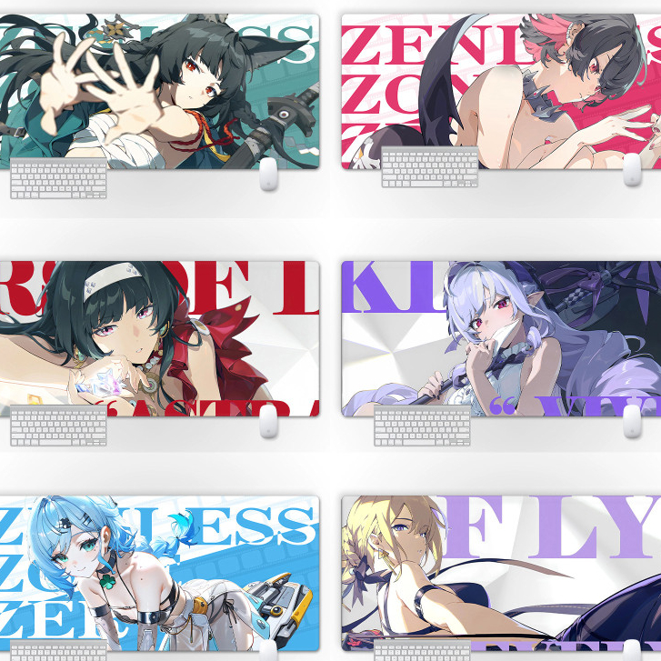 Zenless Zone Zero mousepad Miyabi Yixuan large keyboard pad lock edge ...