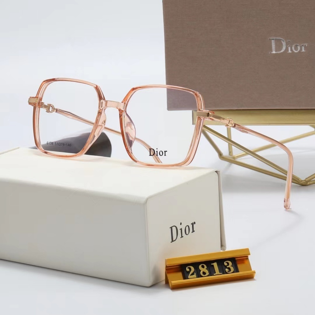 Dior New Style Ultra-Light Influencer Large Frame Business Transparent ...