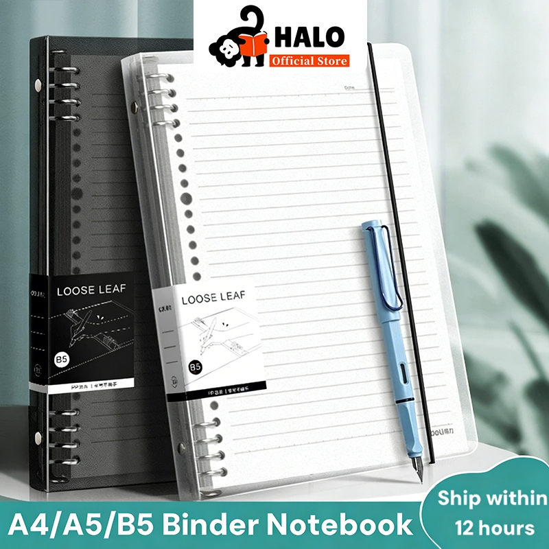 Binder Notebook A5/B5/A4 Refillable Binder Cover Loose Leaf 60 sheets ...