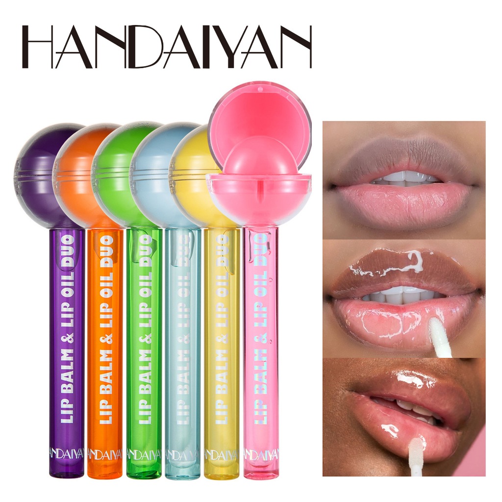 Color-changing Lip Gloss haidaiyan Makeup Two-in-One Lollipop ...