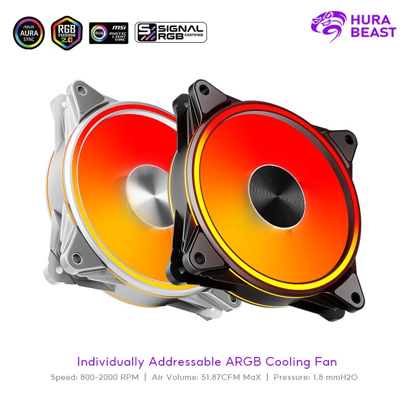 LH-12CM PC Cooling Fan High Speed, Mababa ang Noise ARGB Sync with ...