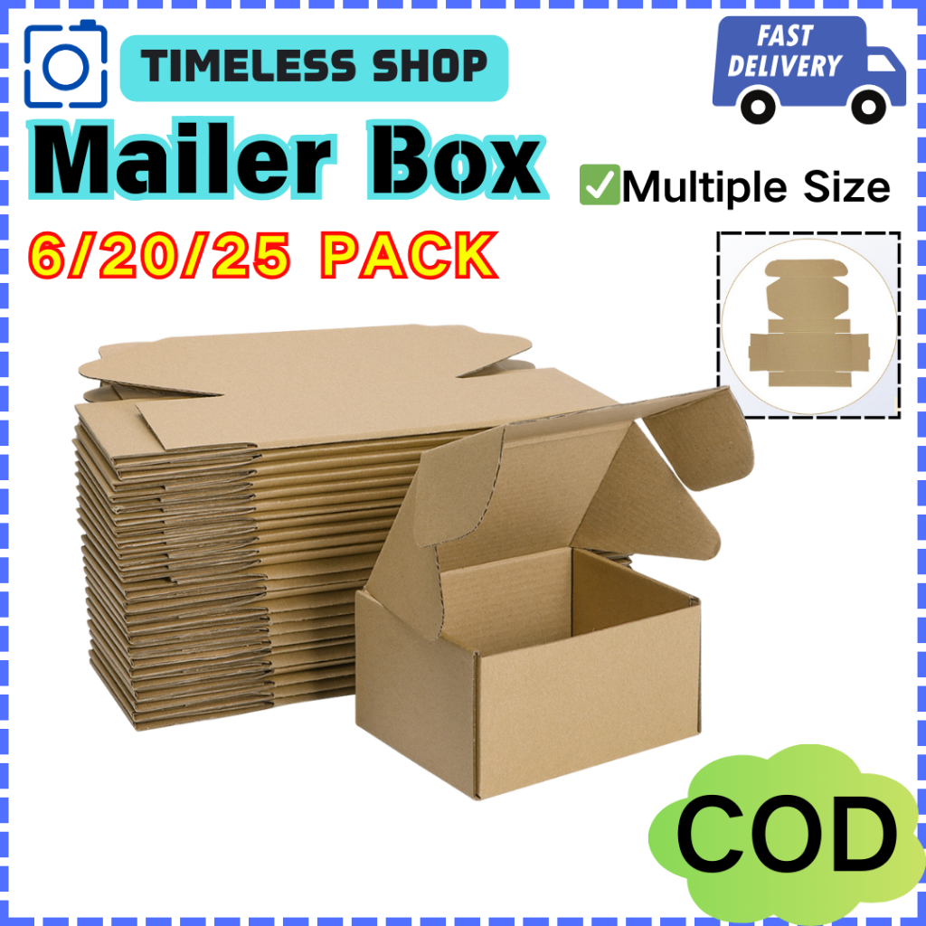 6/20/25Pcs Kraft Paper Folding Box Brown Corrugated Board Box for Gift ...