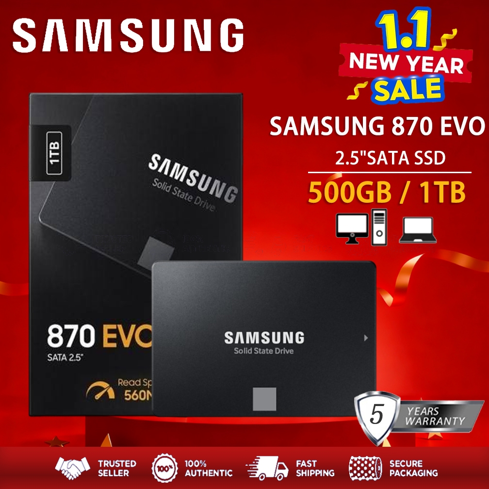 SAMSUNG SSD 870 EVO 500GB 1TB 2TB Internal Solid State Disk Hard Drive ...