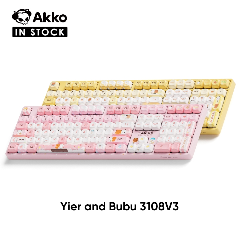 Akko Yier and Bubu 3108v3 Wireless Mechanical Keyboard, Full-size Board ...