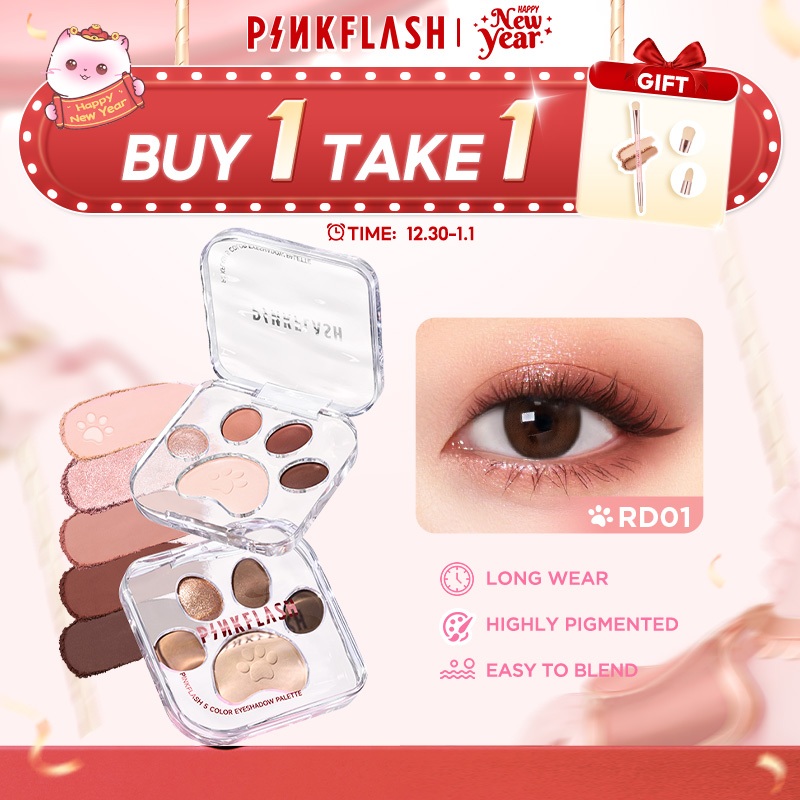 Pinkflash Pawfect Wink 5-colors Eyeshadow Palette High Pigmented ...