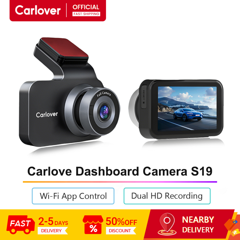 Carlove S19 Dashboard Camera, Ultra HD Dual Recording, Wi-Fi App ...