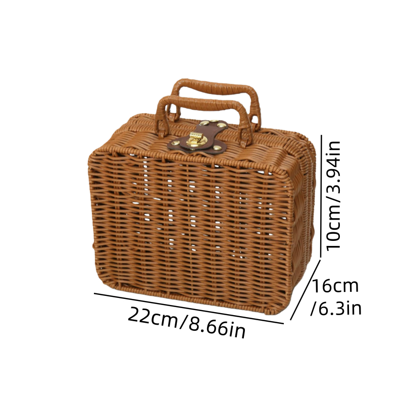 1pc picnic basket decoration props suitable for miscellaneous camping ...