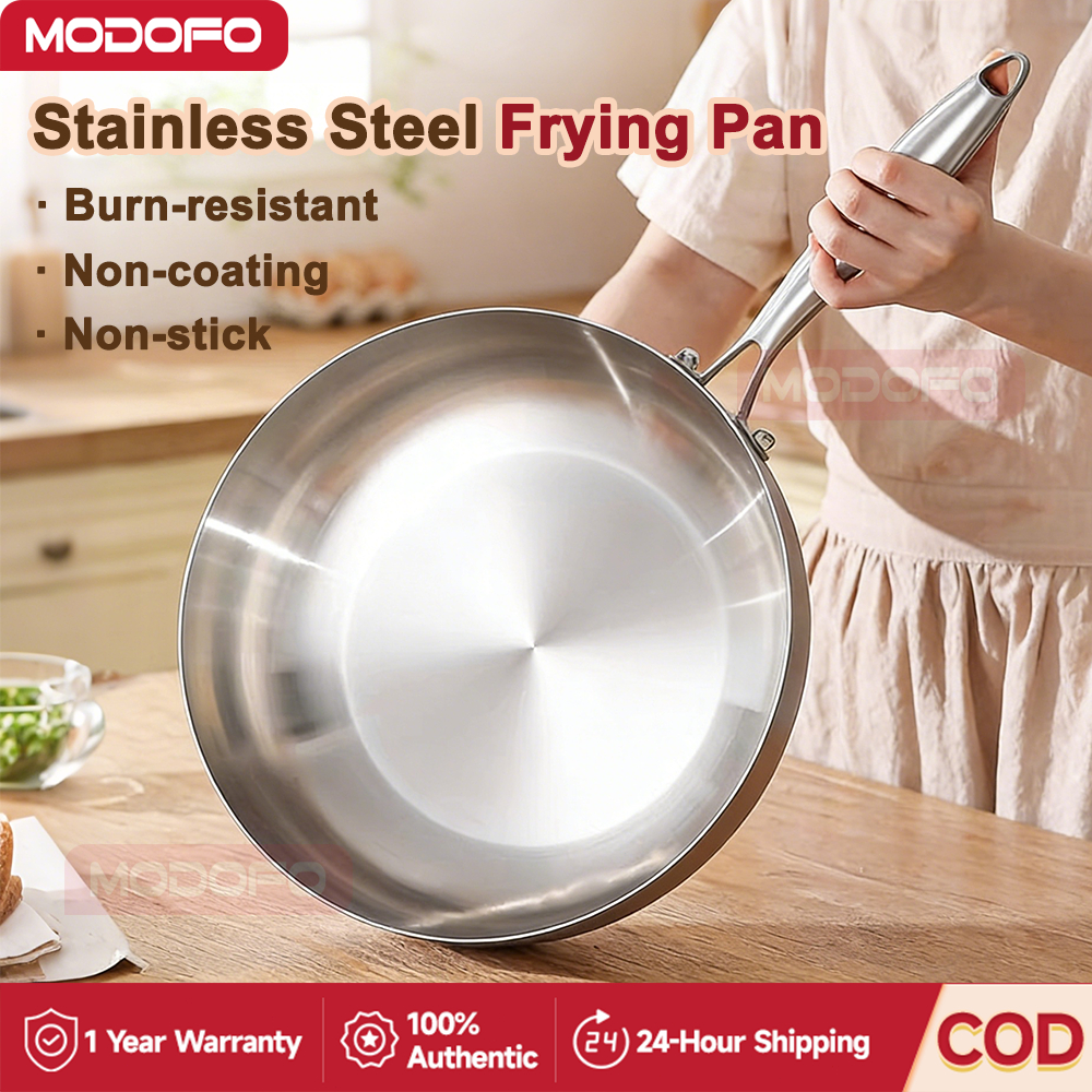 Stainless Steel Frying Pan MODOFO Induction Stove Compatible Cookware ...