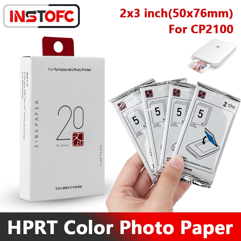HPRT Original Photo Paper 2x3 inch (50x76mm) For MT53 Color Photo ...