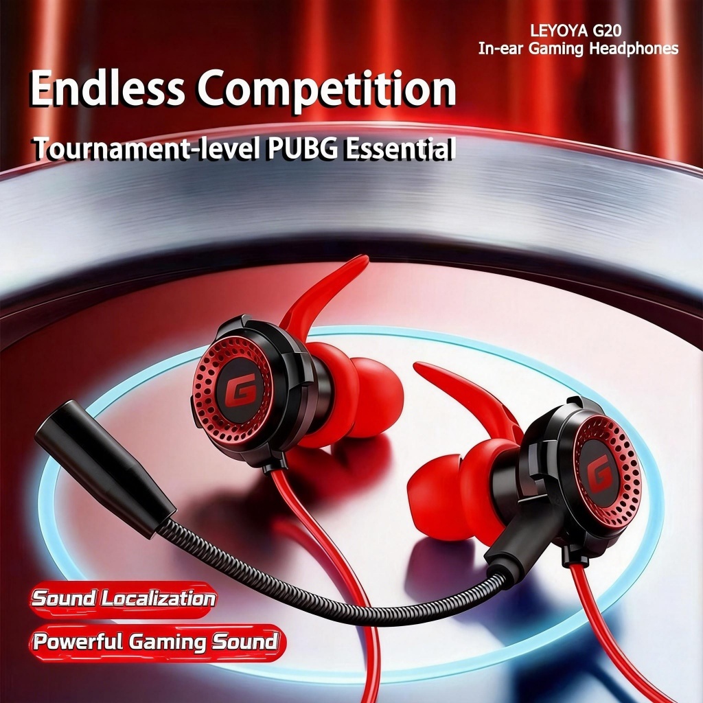 leyoya G20 Gaming Earphones with Dual Mic Noise Cancelling Bass PC ...