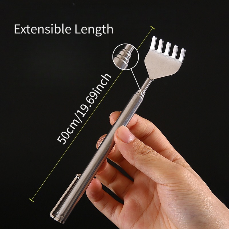 50cm Flexible stainless steel scratching back portable multifunction ...