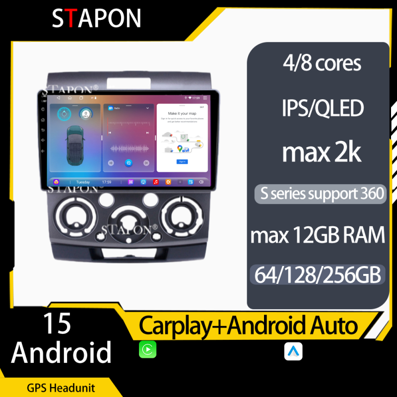 STAPON 9inch android headunit for ford everest 2006-2015 android15 64 ...