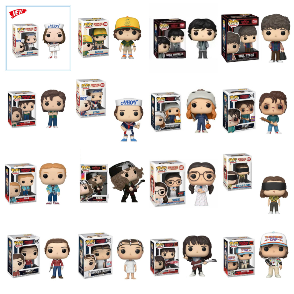 Funko Pop Stranger Things Dustin Eleven Steve Robin Eddie Max Nancy ...