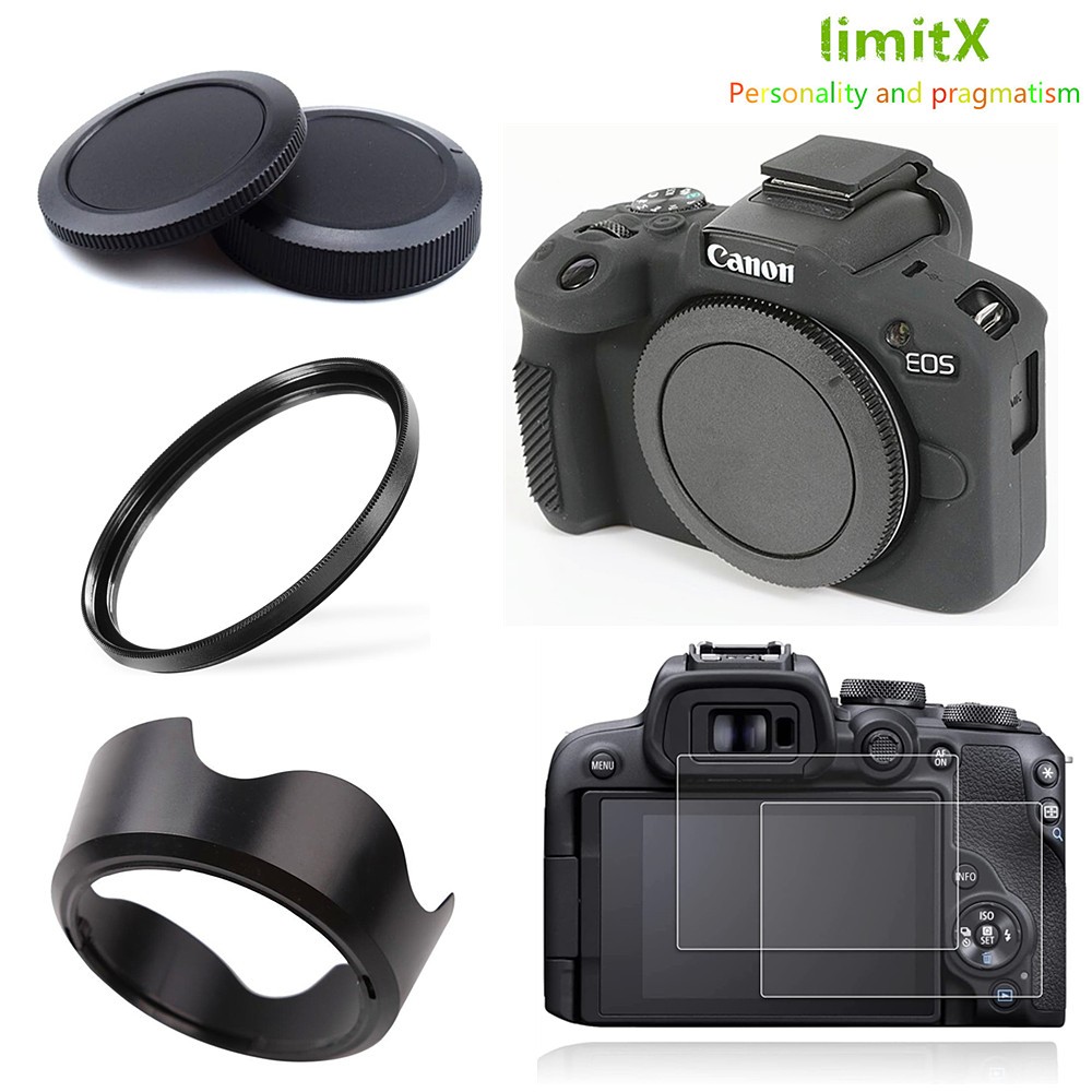R50 Silicone Camera Case Skin Rubber Cover Bayonet Lens Hood UV Filter ...