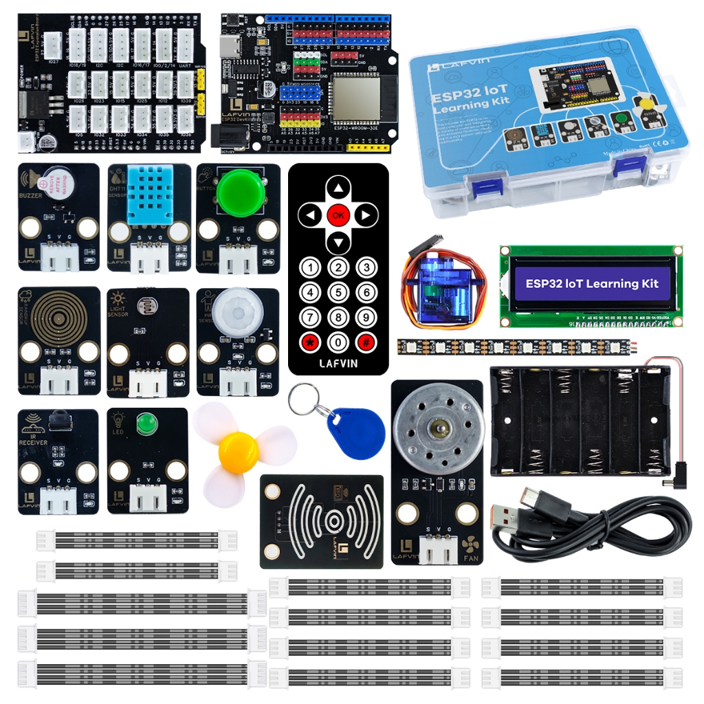 LAFVIN IoT Learning Kit for ESP32 with Tutorial,ESP32 Devkit,RFID ...
