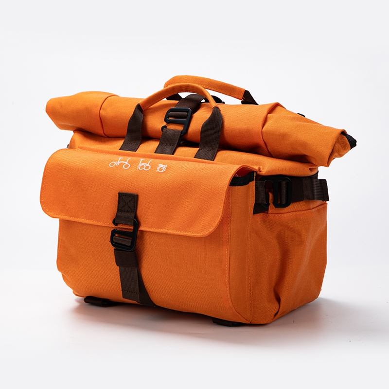 Folding Bike Backpack with Flat Frame, Waterproof Multifunctional Bicycle Front Bag Handbag for ...