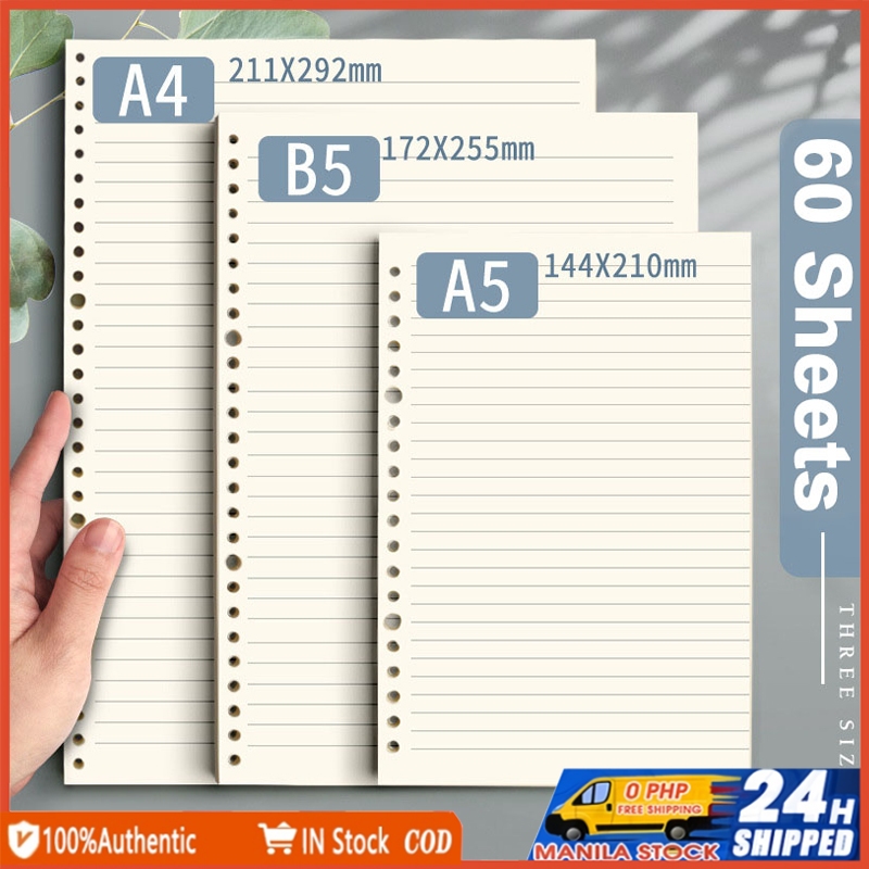 Binder Refill 20/26/30 Holes Loose-Leaf Notebook Refill Replacable ...