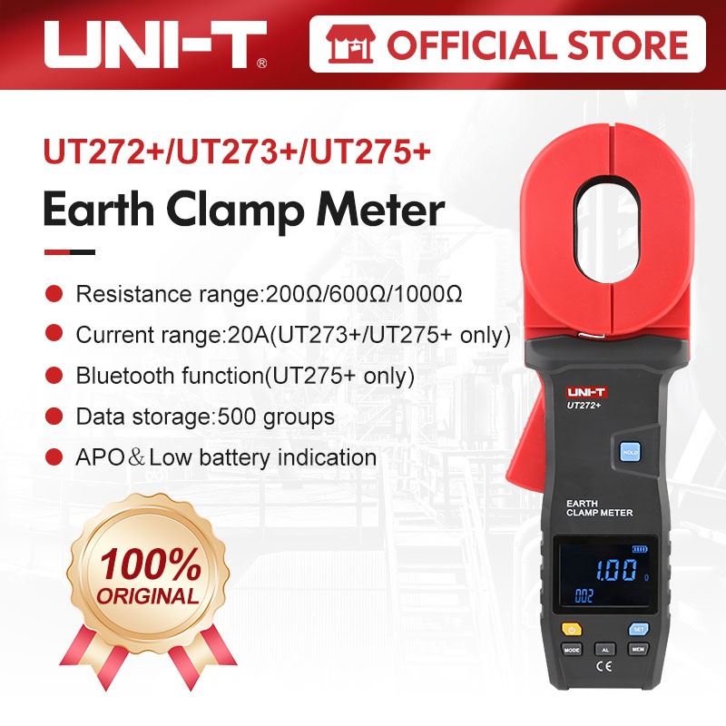 UNI-T Earth Clamp Meter UT272+ UT273+ UT275+ Clamp Earth Resistance ...